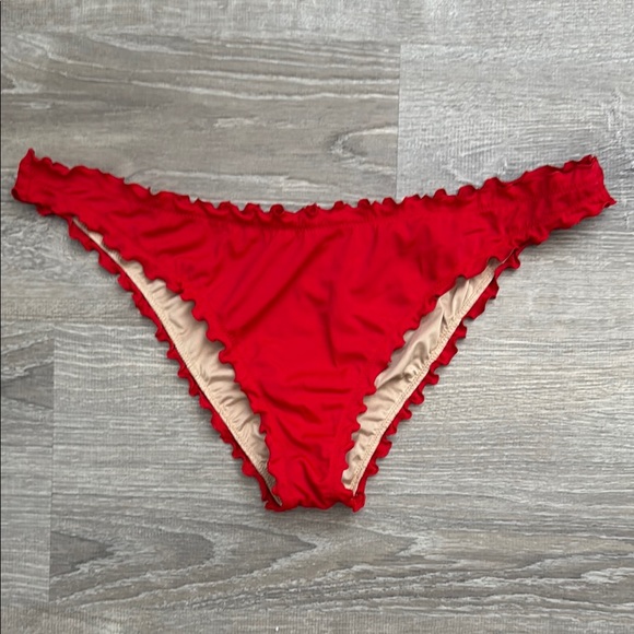 Shade & Shore | Swim | Womens Red Ruffled Bikini Bottoms | Poshmark